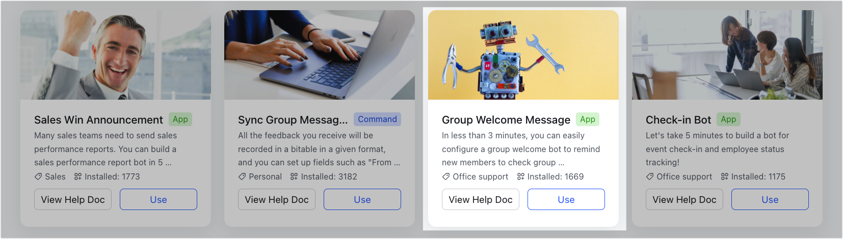 Use the Group Welcome Message bot