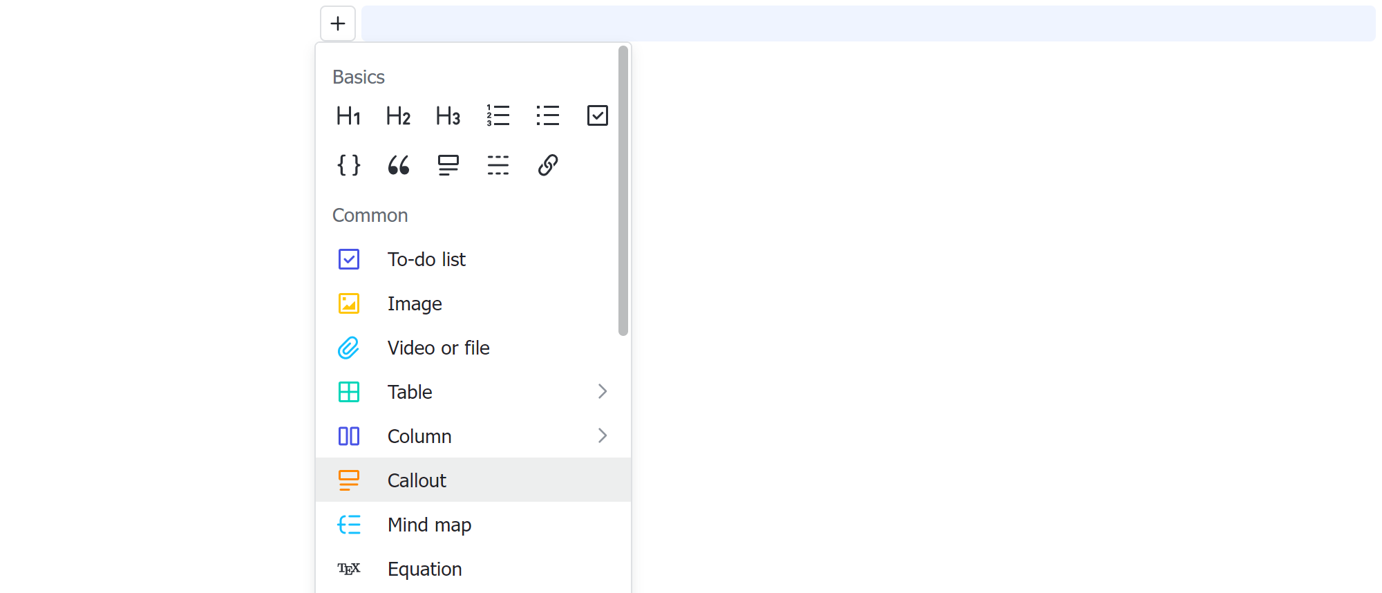 Insert callouts in Docs