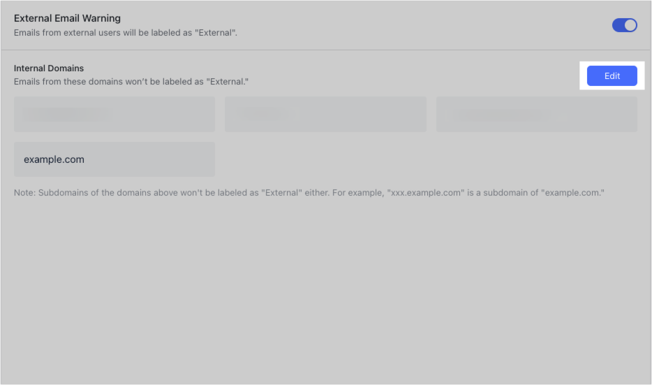 Admin | Add a label to emails sent from external contacts