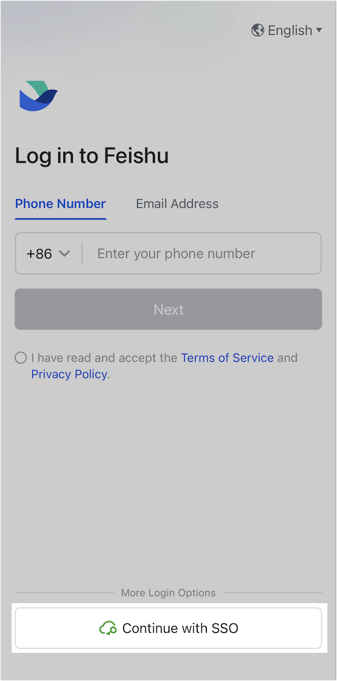 Log in to Feishu with SSO