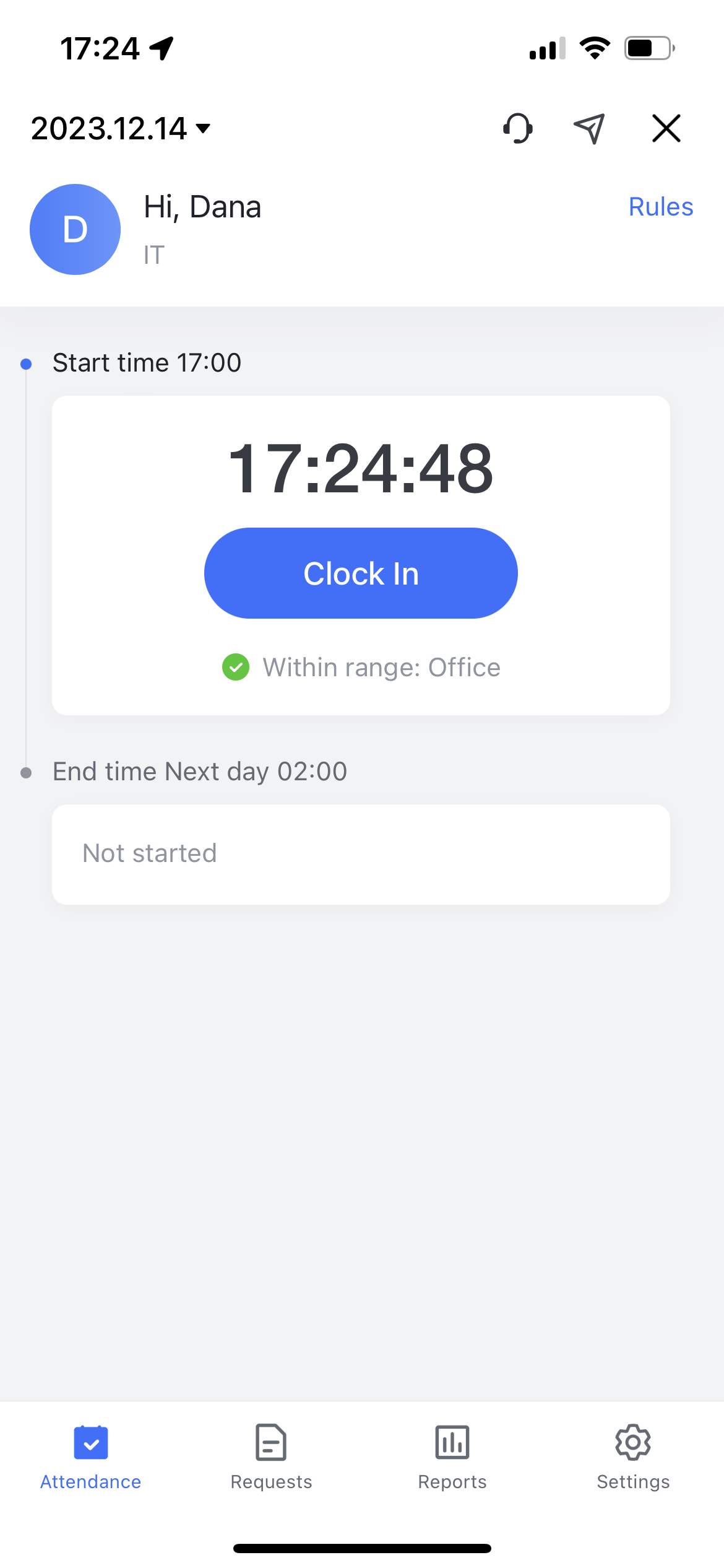 Handle location issues when clocking in