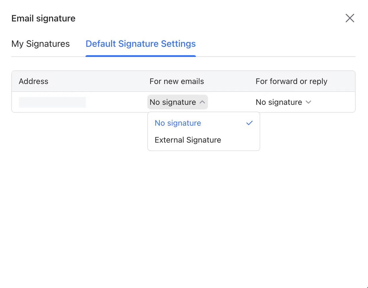 Set your email signature