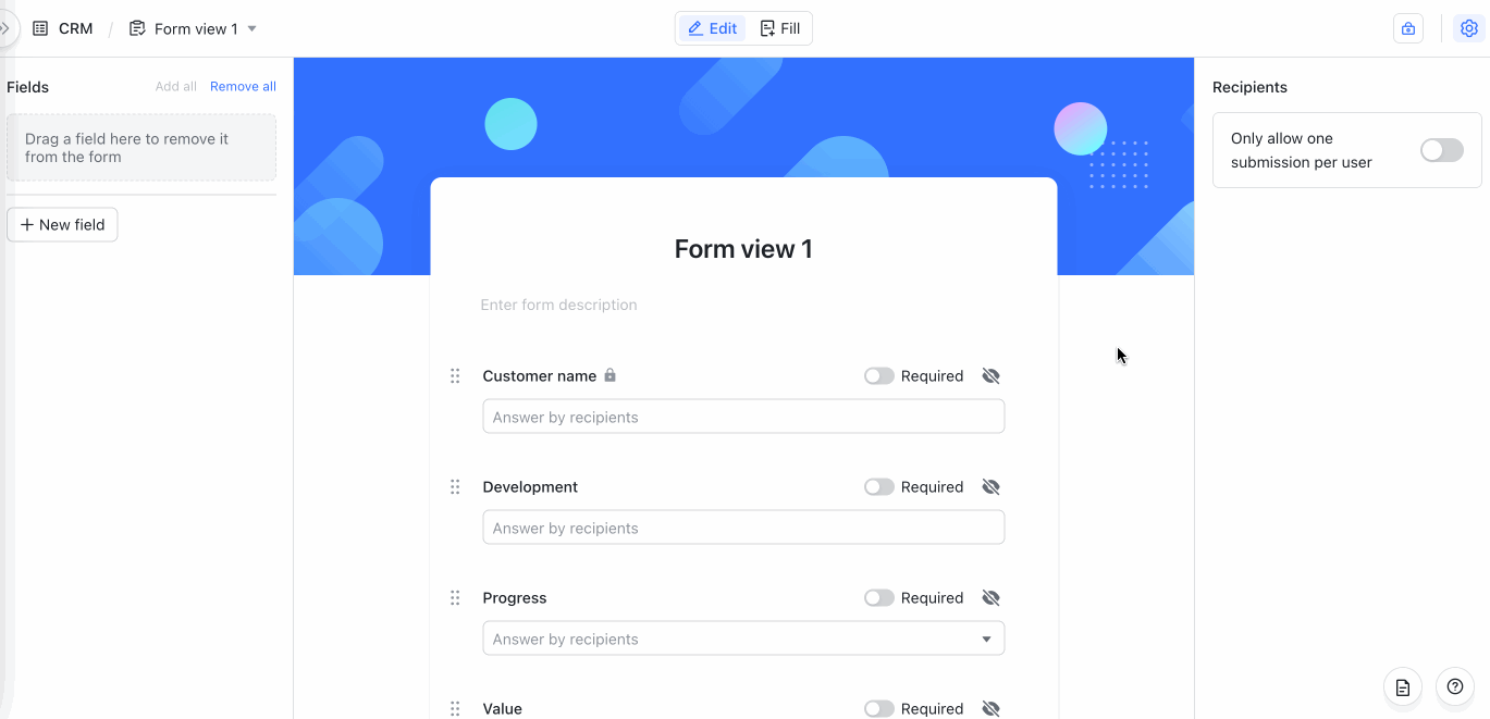 Use form views in Base