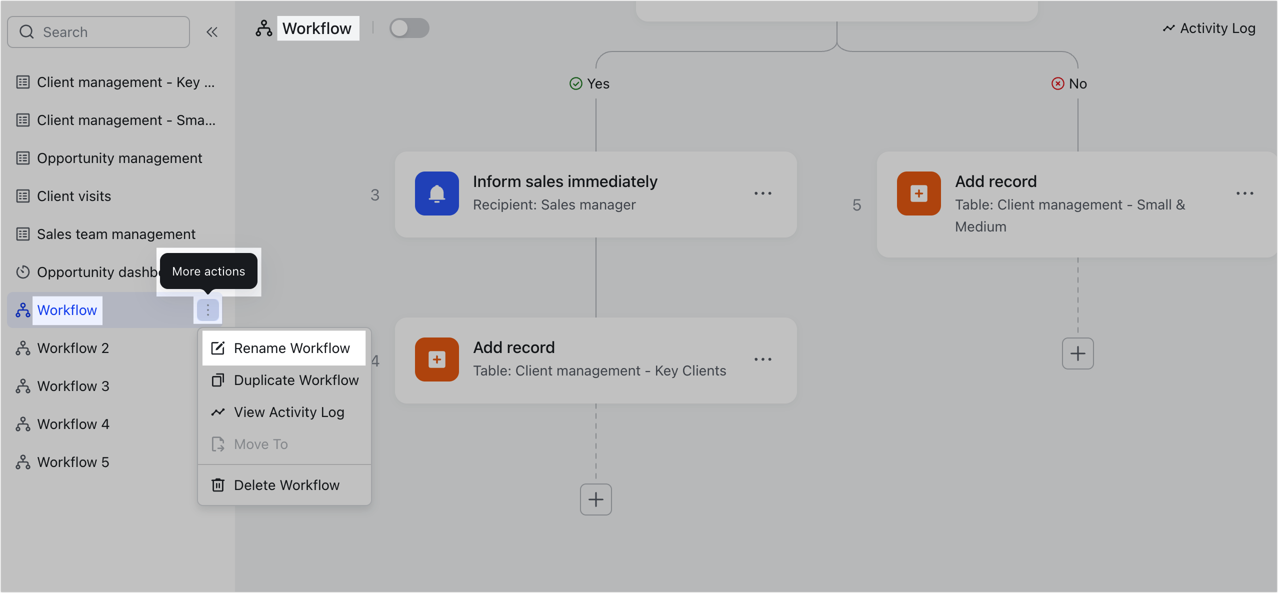 Use workflows in Base