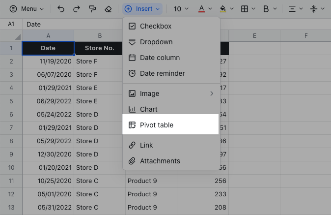 Create and use pivot tables