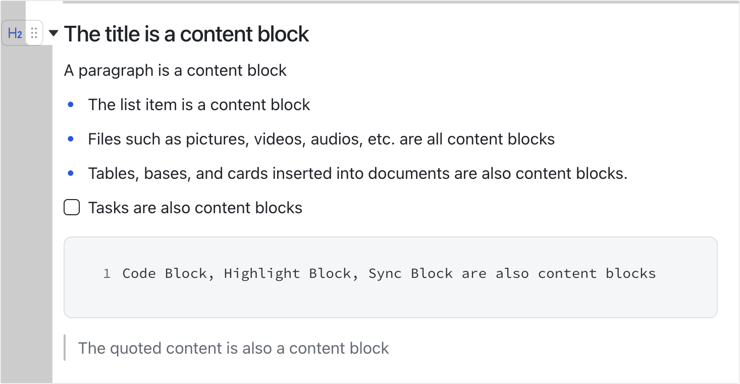 Use blocks in Docs