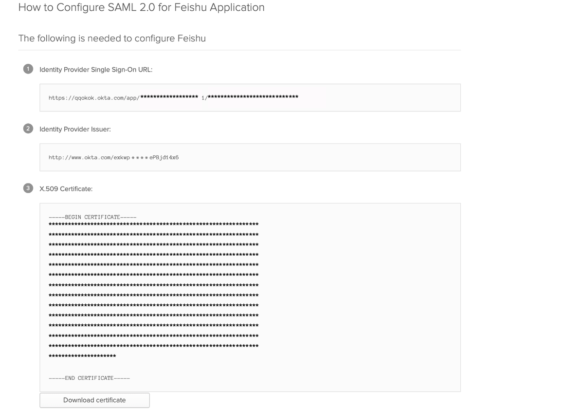 Admin | Configure SAML 2.0 SSO login (use Okta IdP)