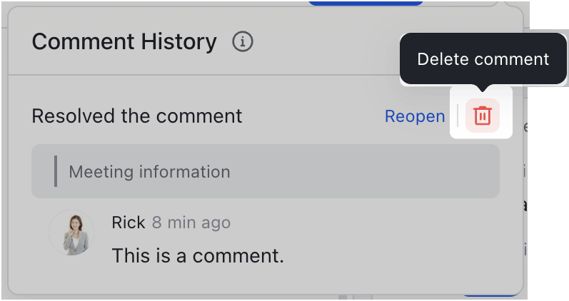 Use comments in MindNotes