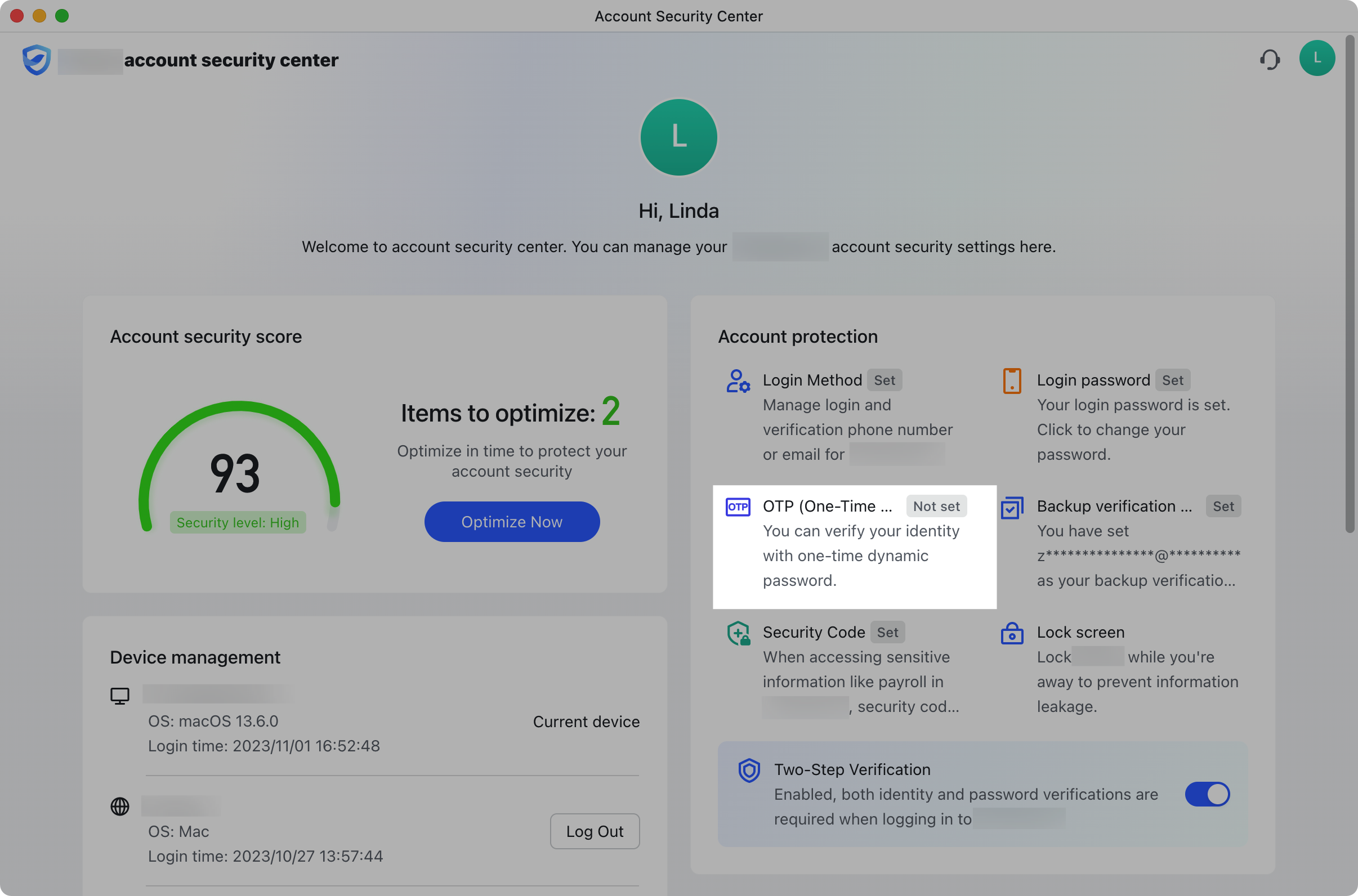 Use OTP (one-time password)