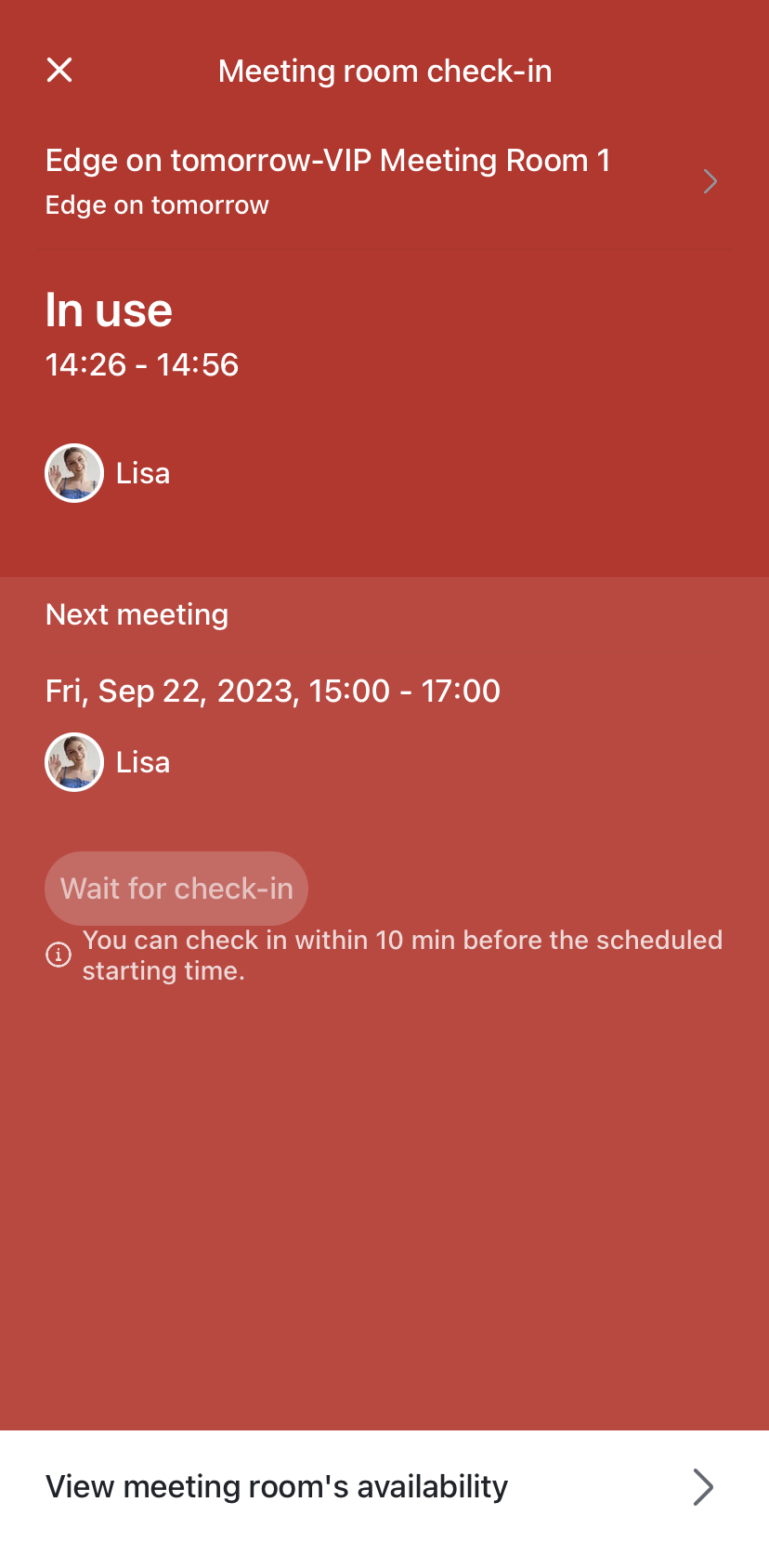 Check in or reserve a room with QR code