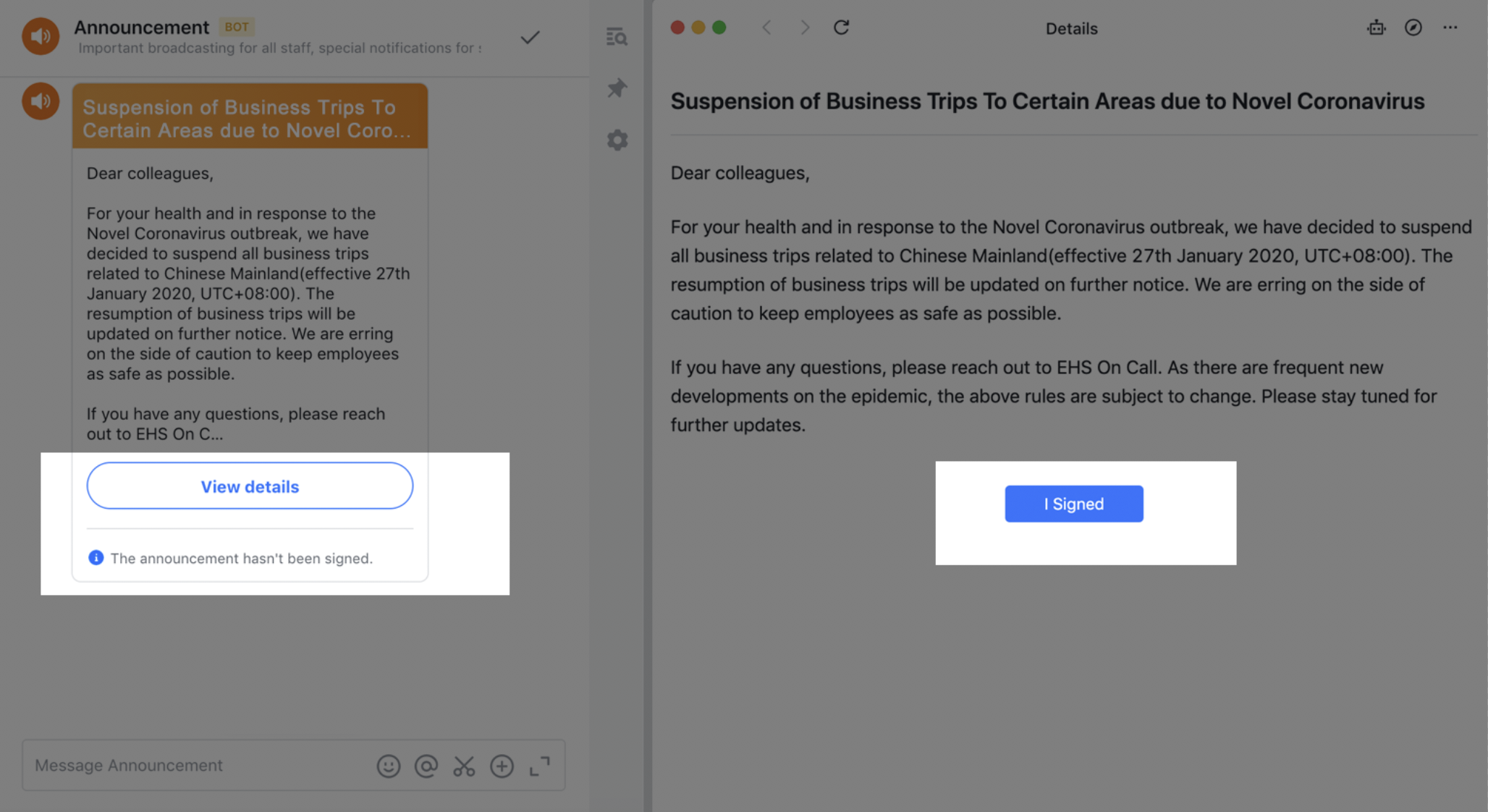 How to use Announcements