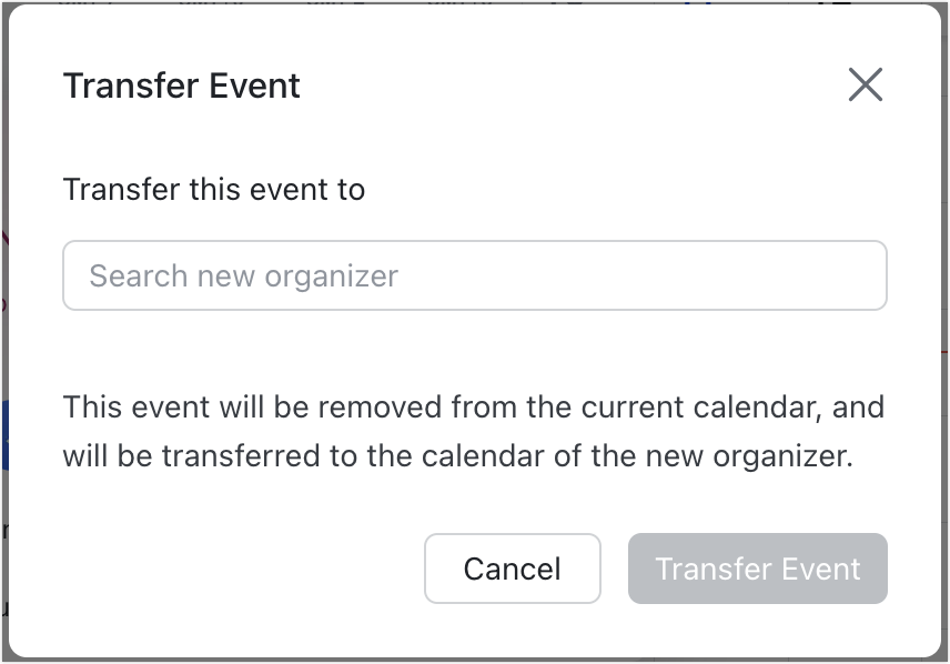 Transfer an event