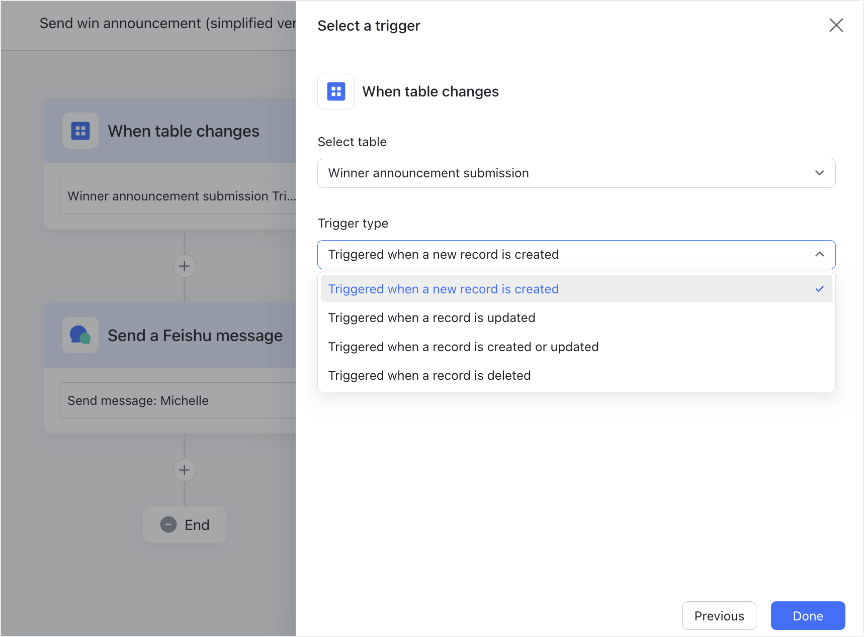 Use the Sales Win Announcement bot