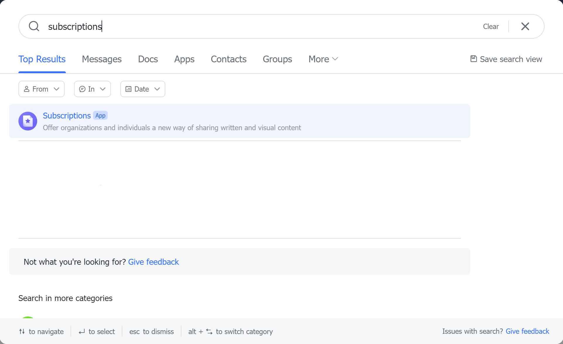 Discover and follow Subscriptions accounts