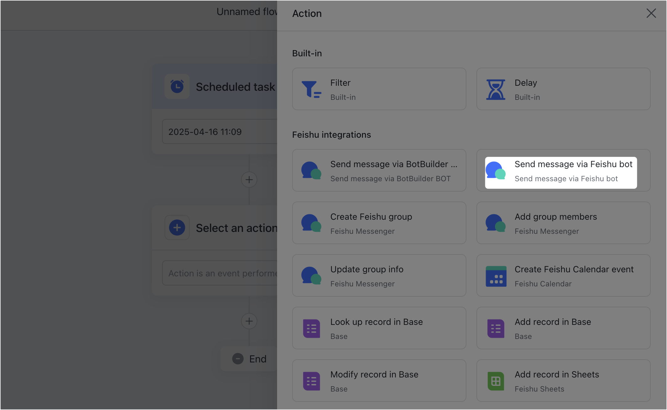 Send messages via Feishu bot