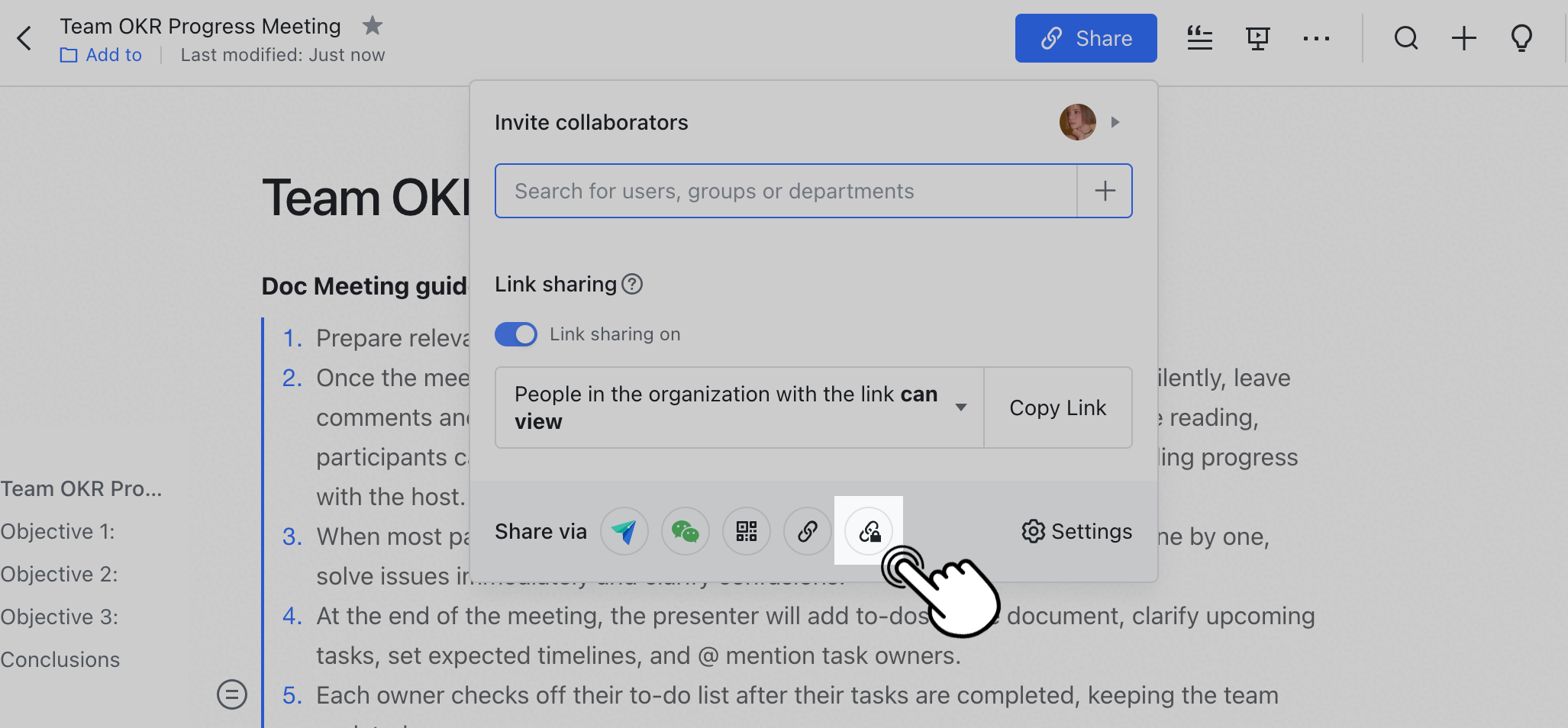 Docs and Sheets permissions