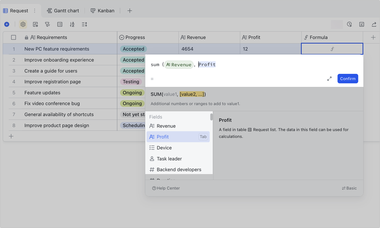Overview of formula fields in Base