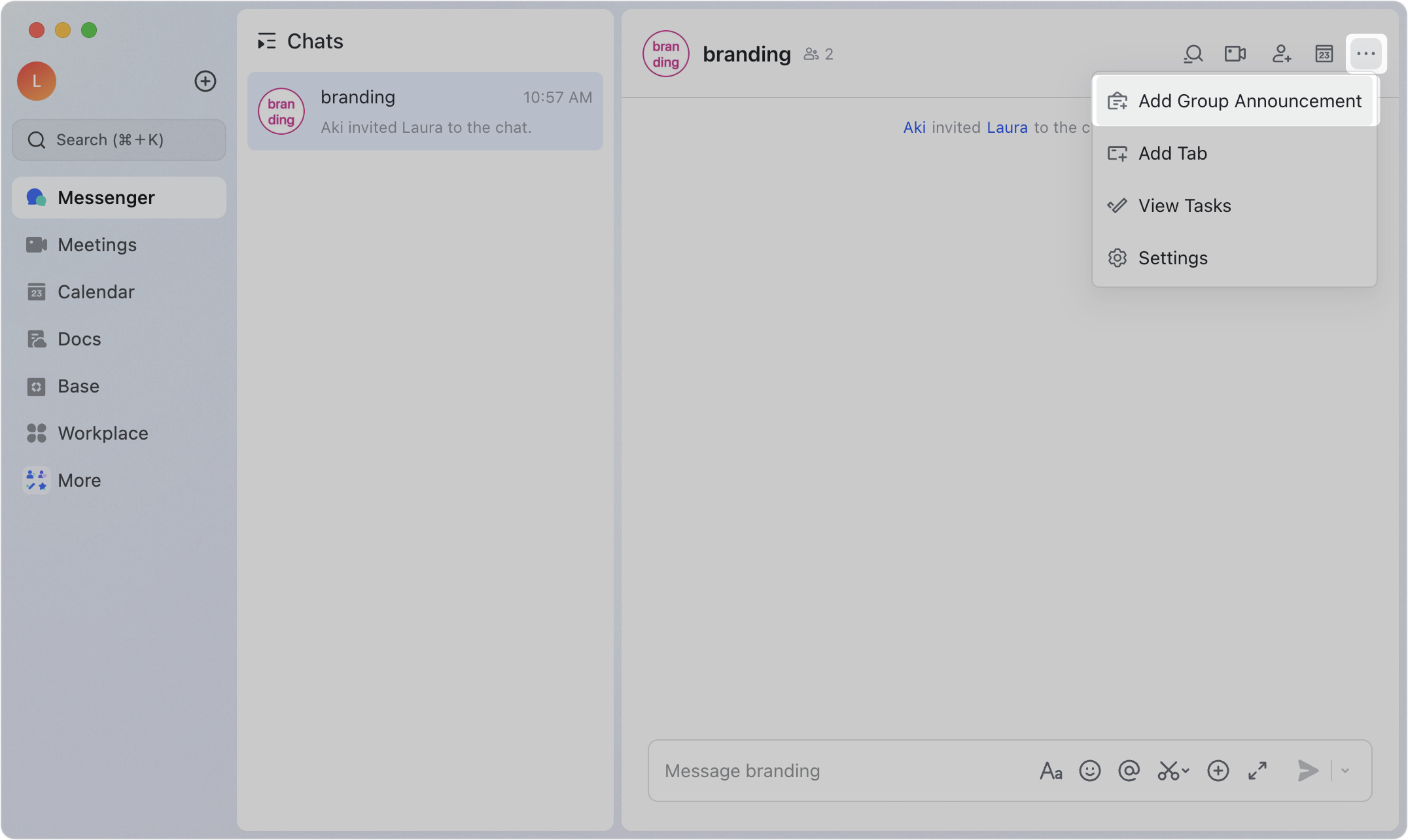 Post and manage group announcements