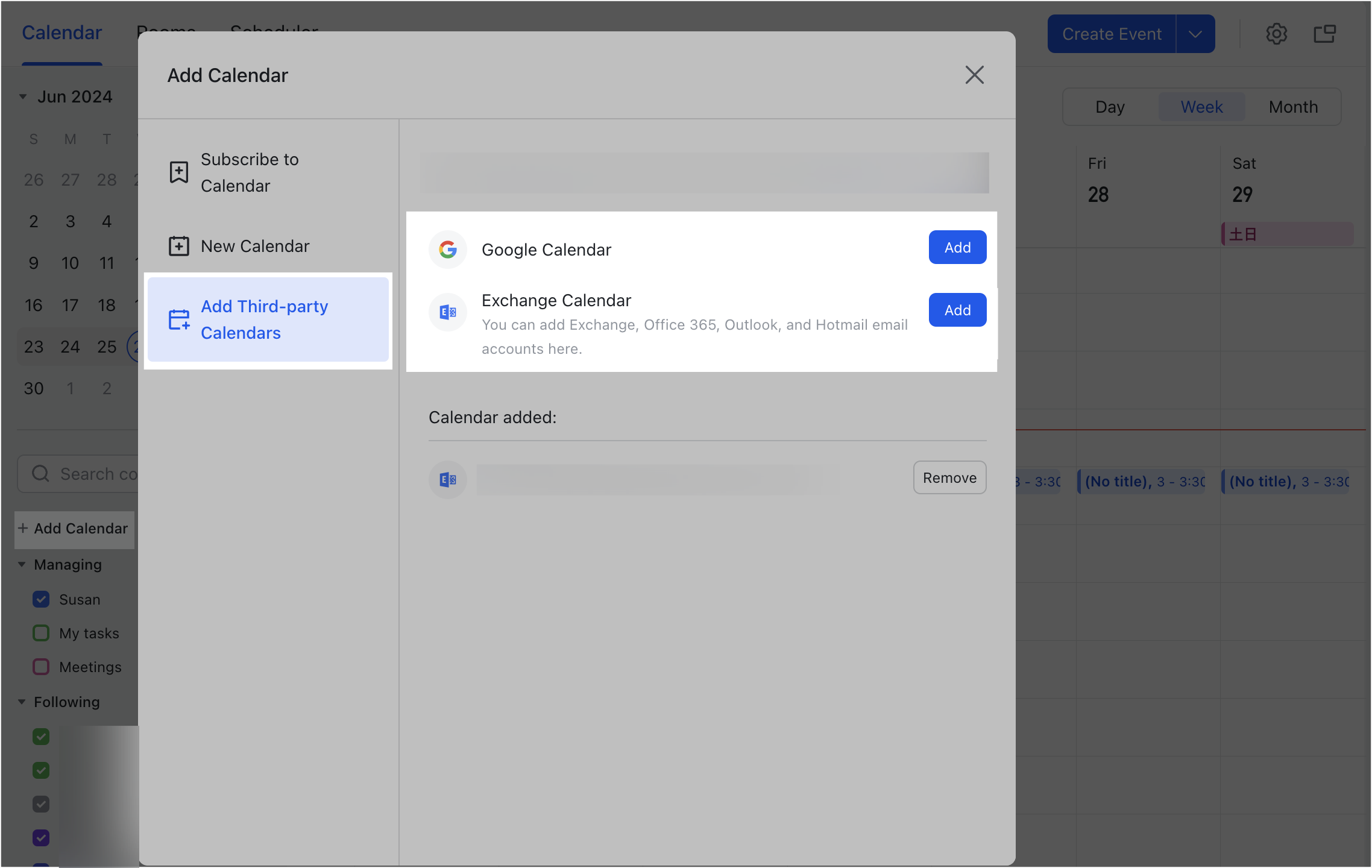 Perform a one-way sync from Google Calendar to Feishu Calendar