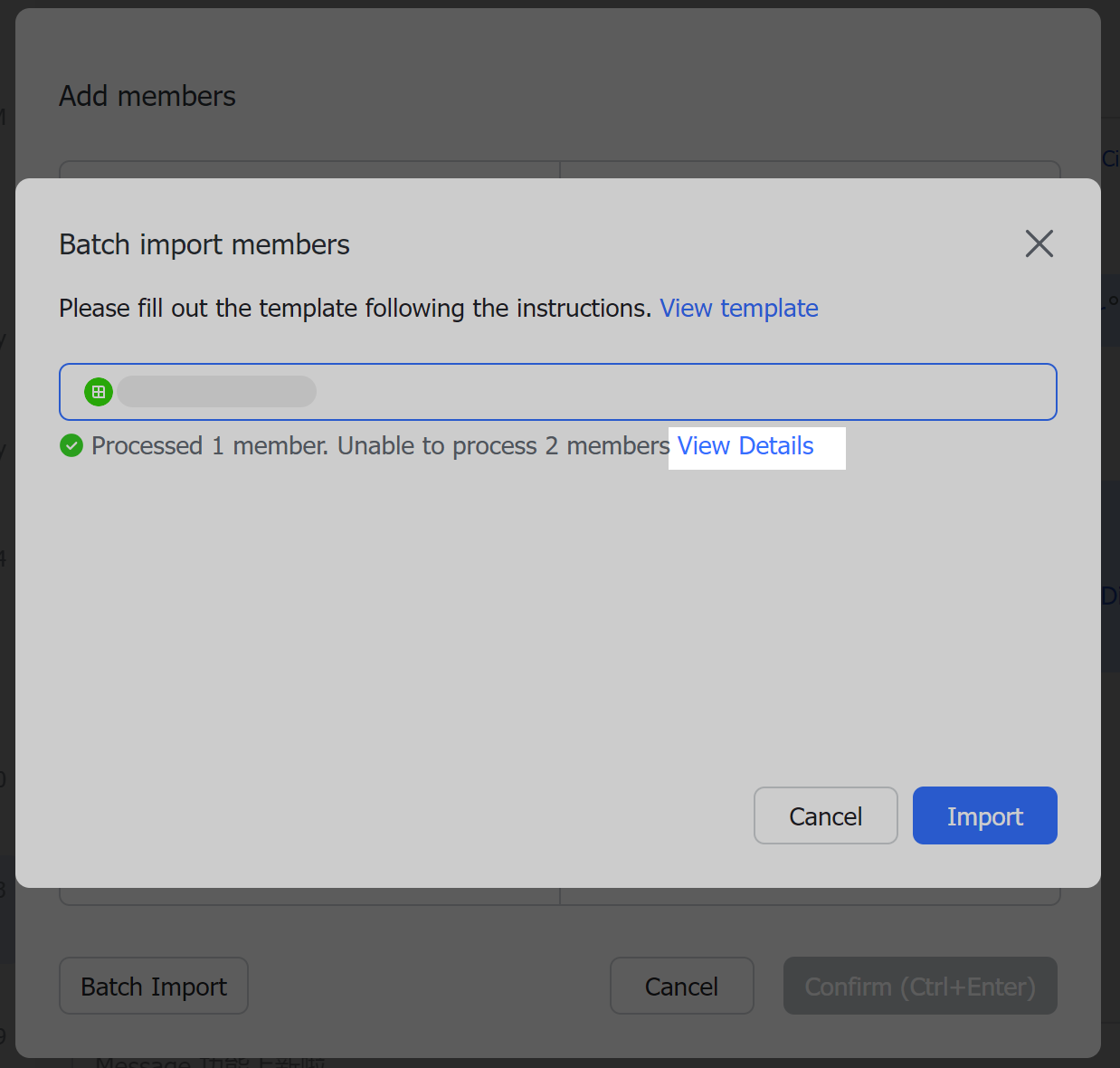 Batch import members to a group