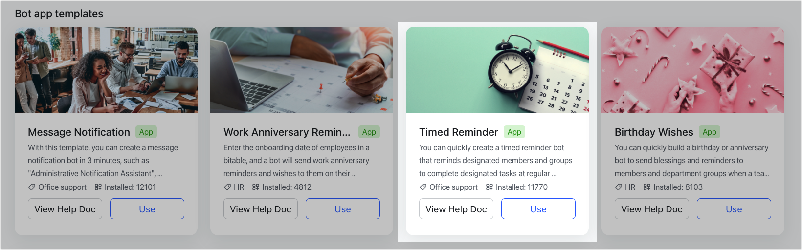 Use the Timed Reminder bot