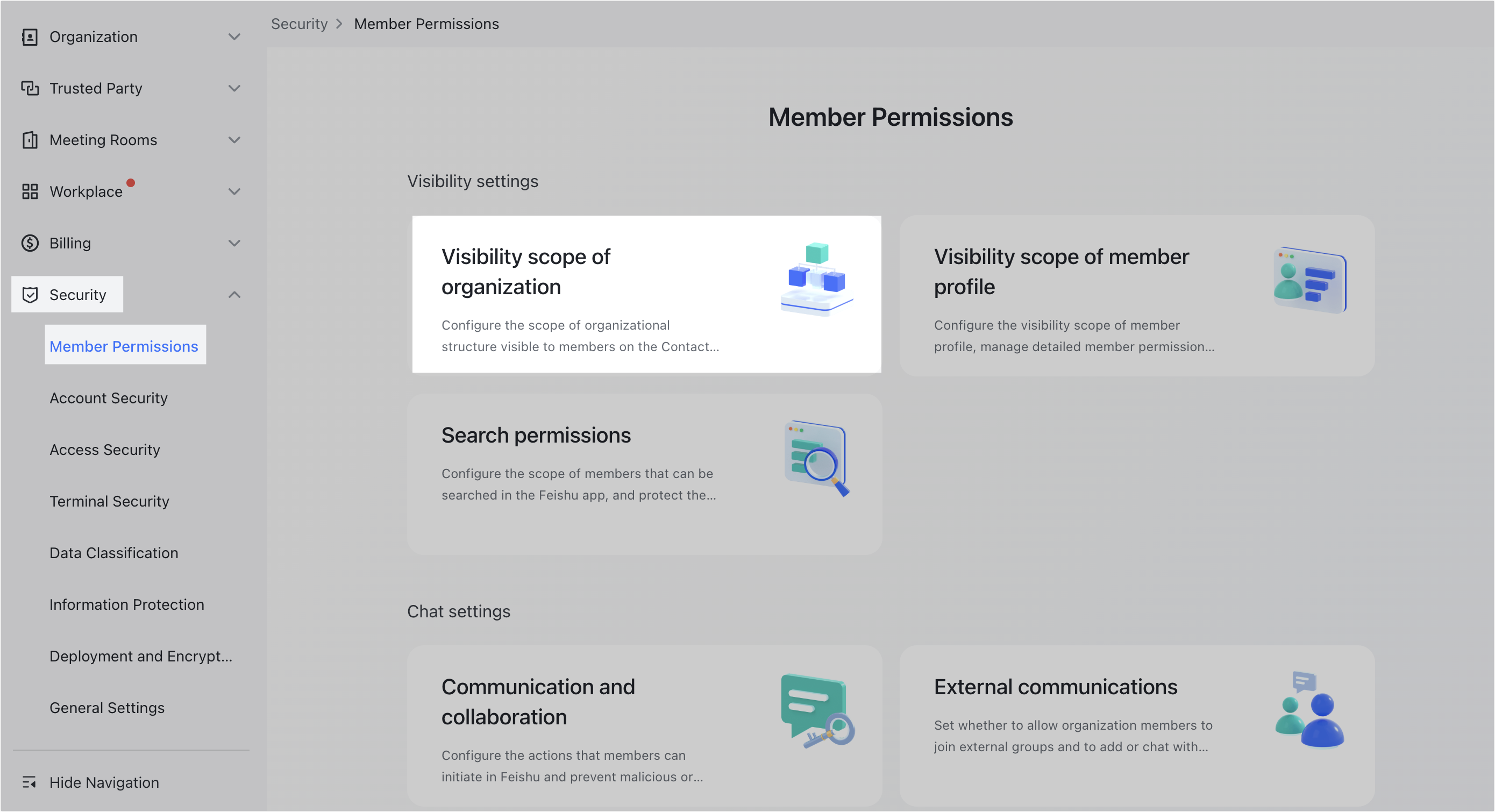Admin | Manage the visibility of your organizational structure
