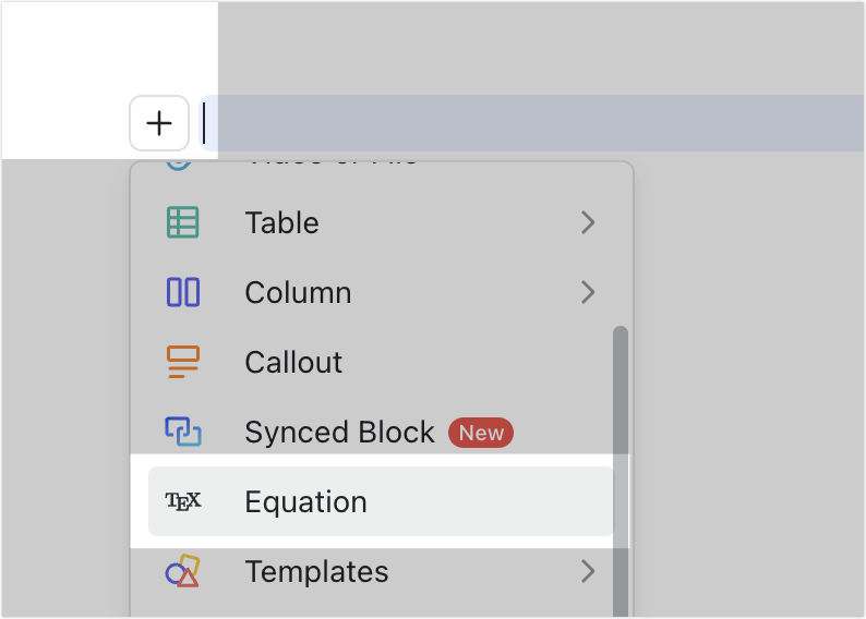 Insert equations in Docs