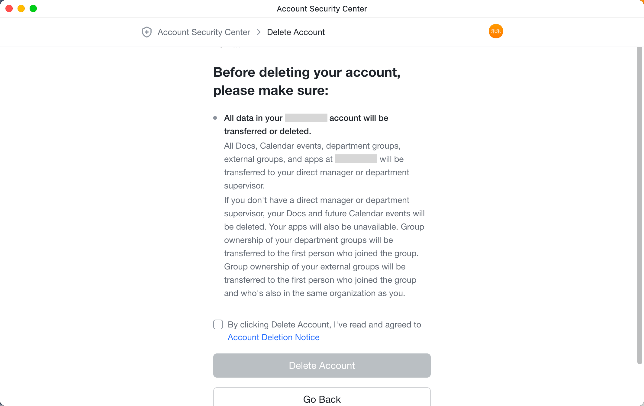 Leave an organization