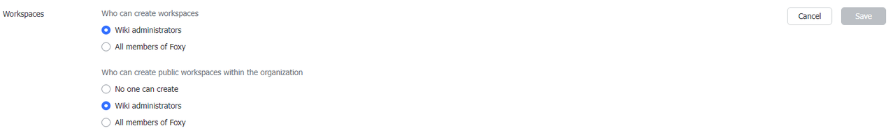 Admin Configure Docs Settings
