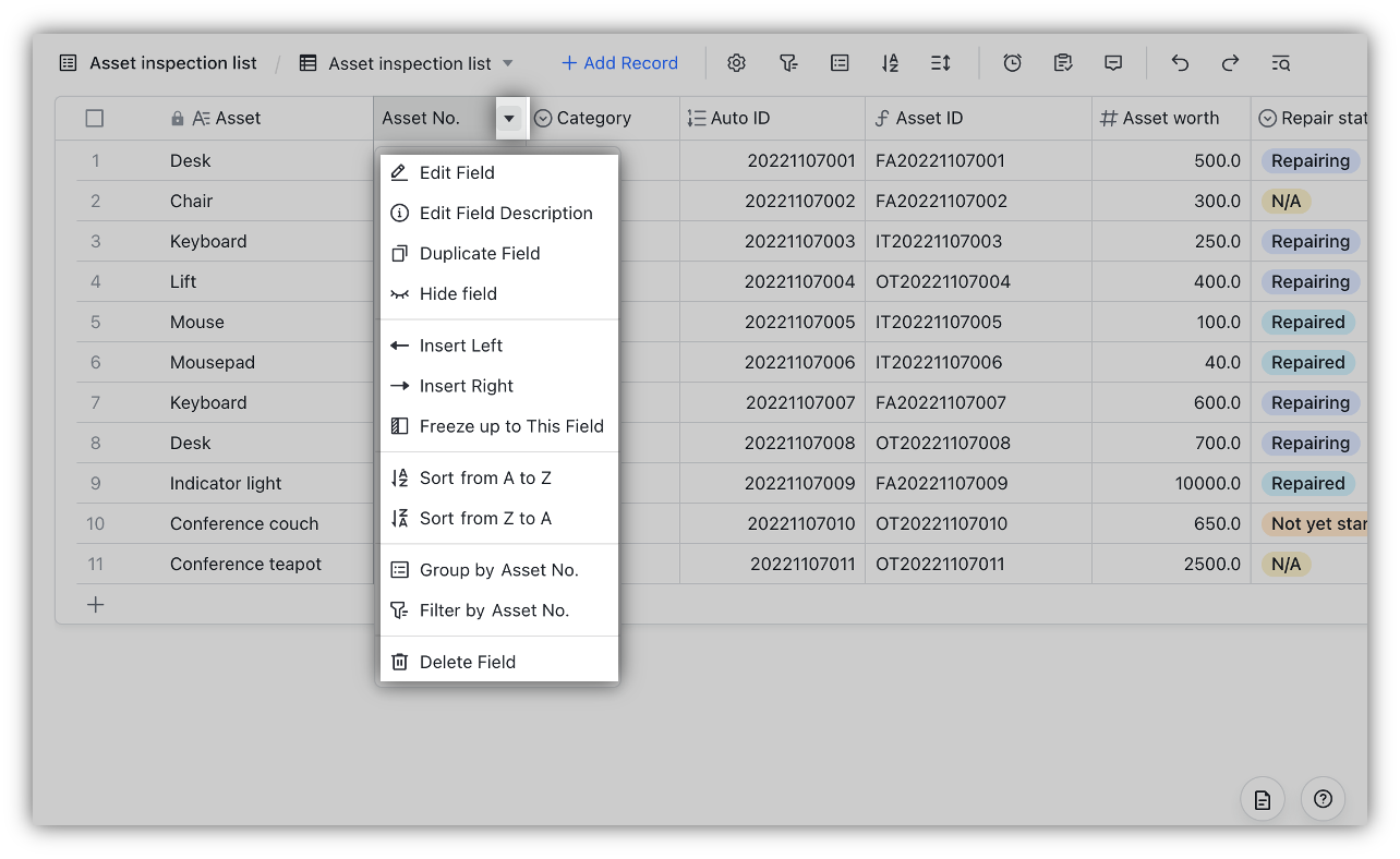 Use barcode fields in Base