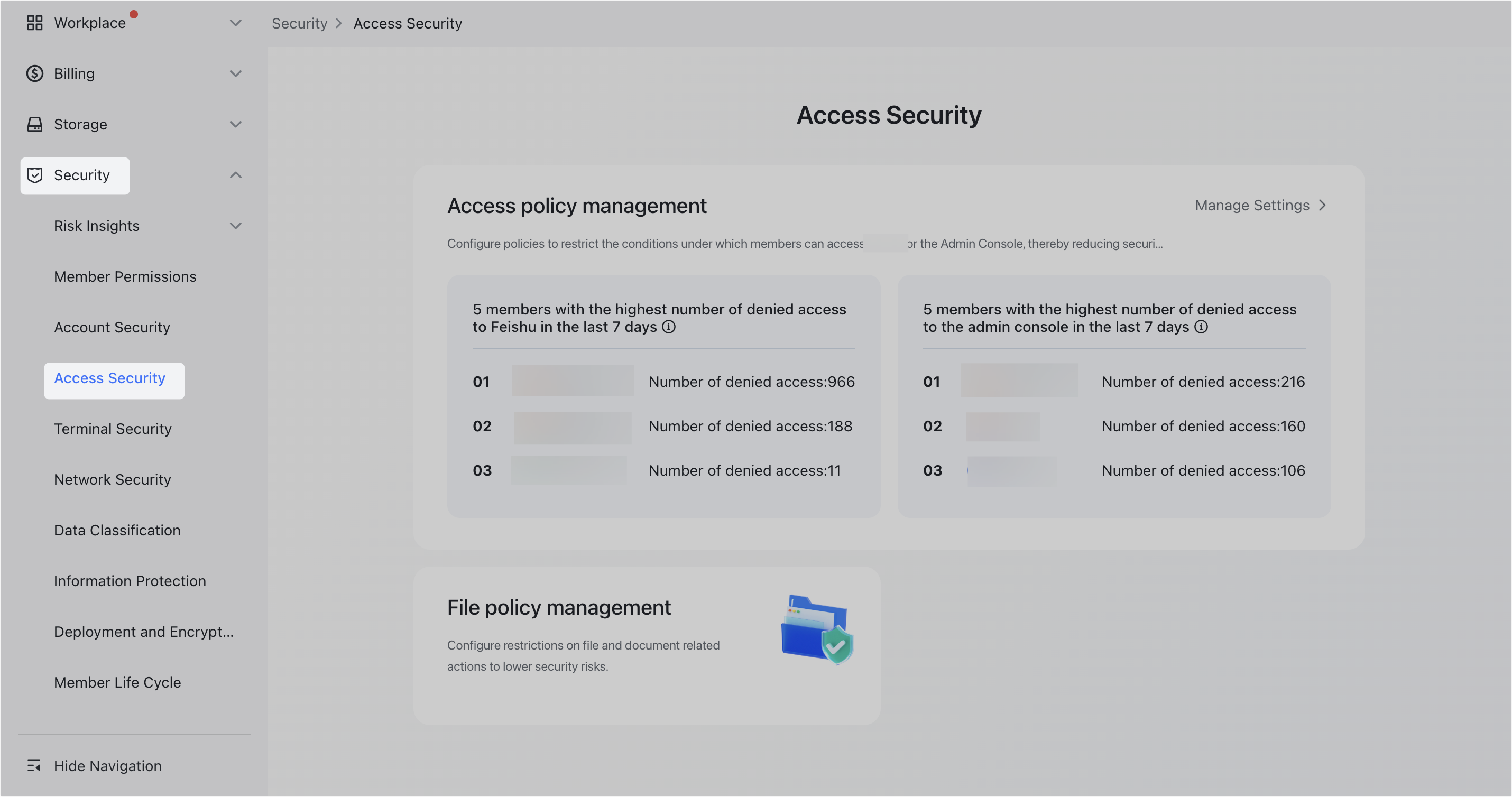 Admin | Overview of Feishu Security features
