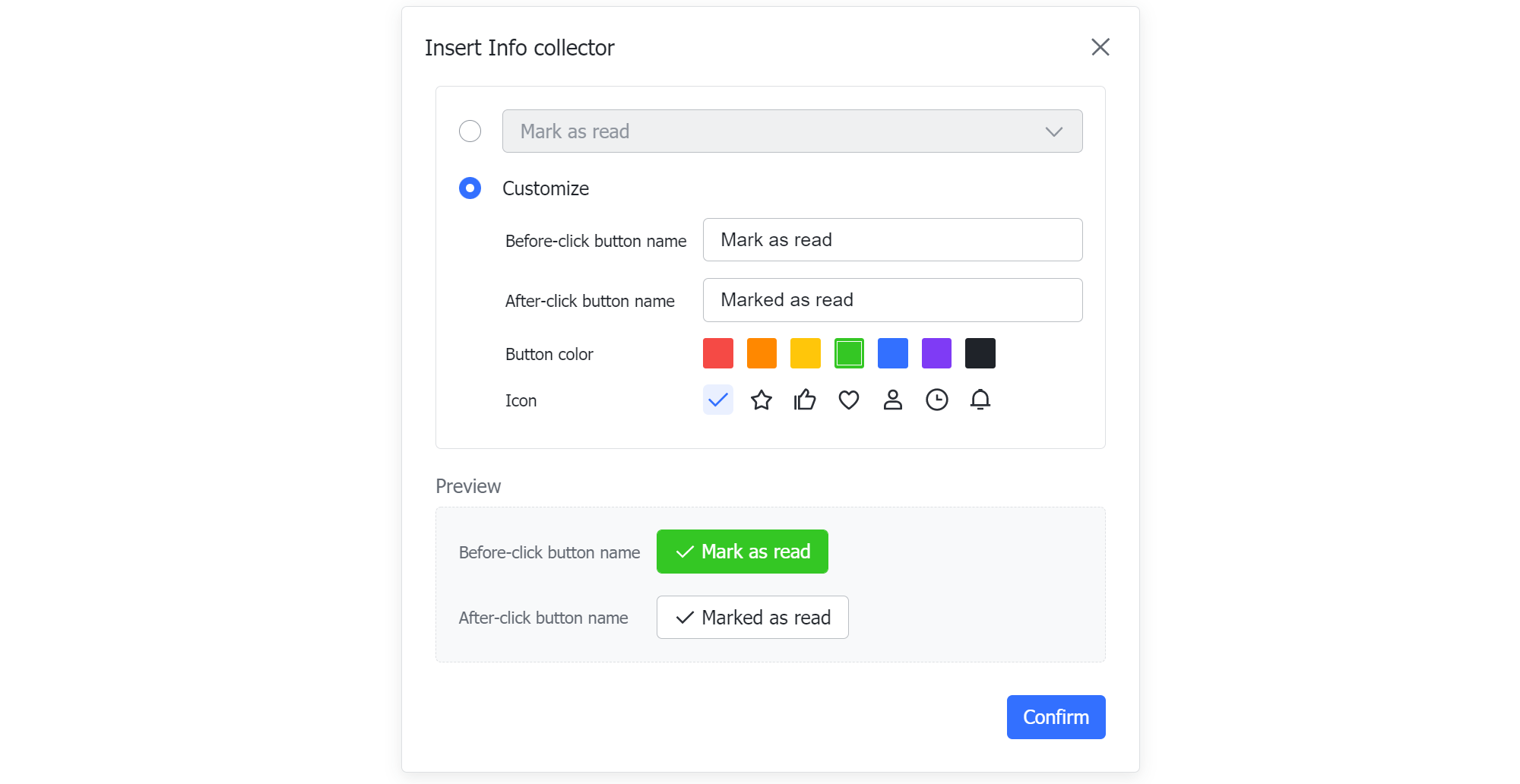 Insert info collectors in Docs