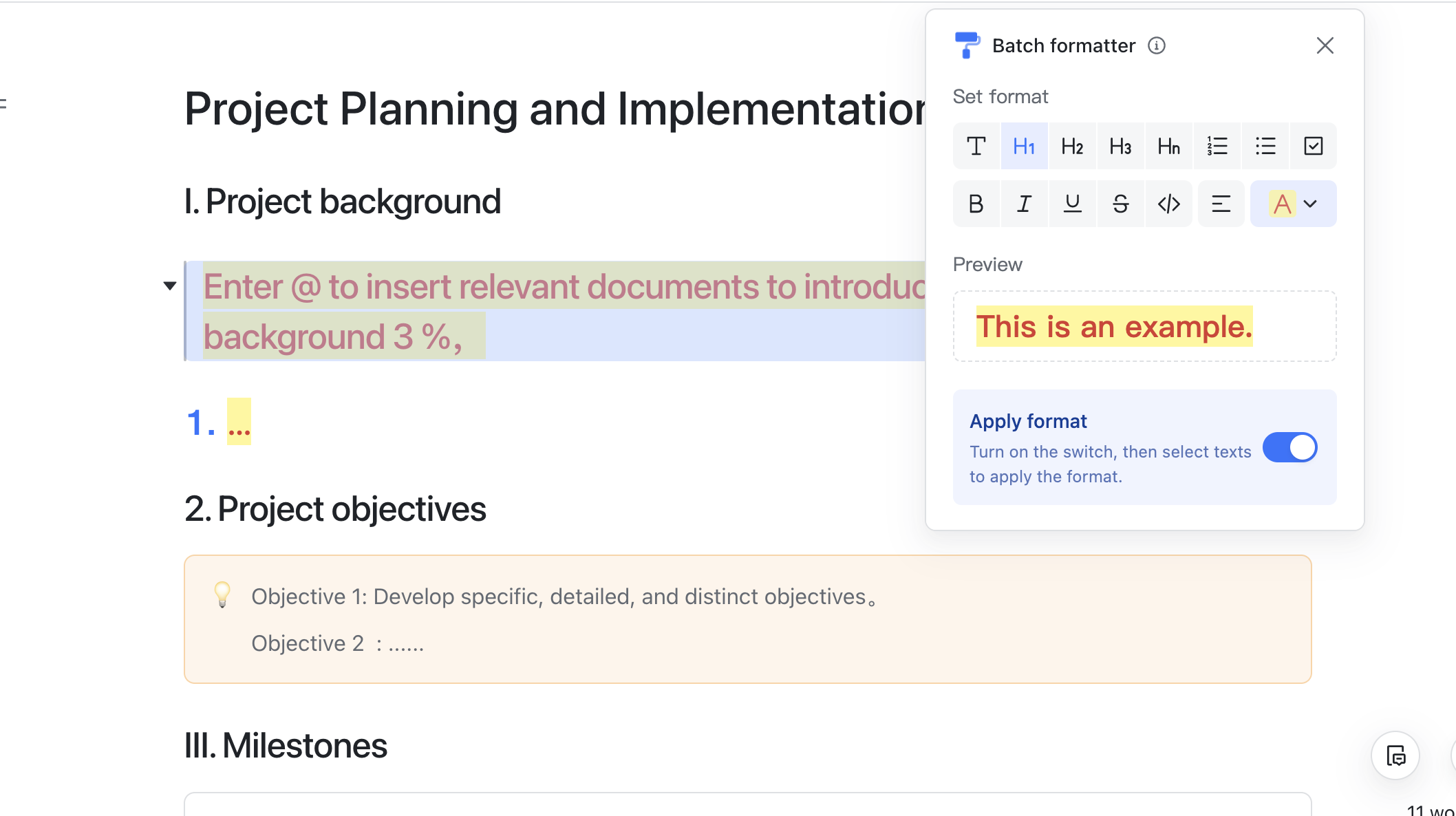 Use the batch formatter add-on