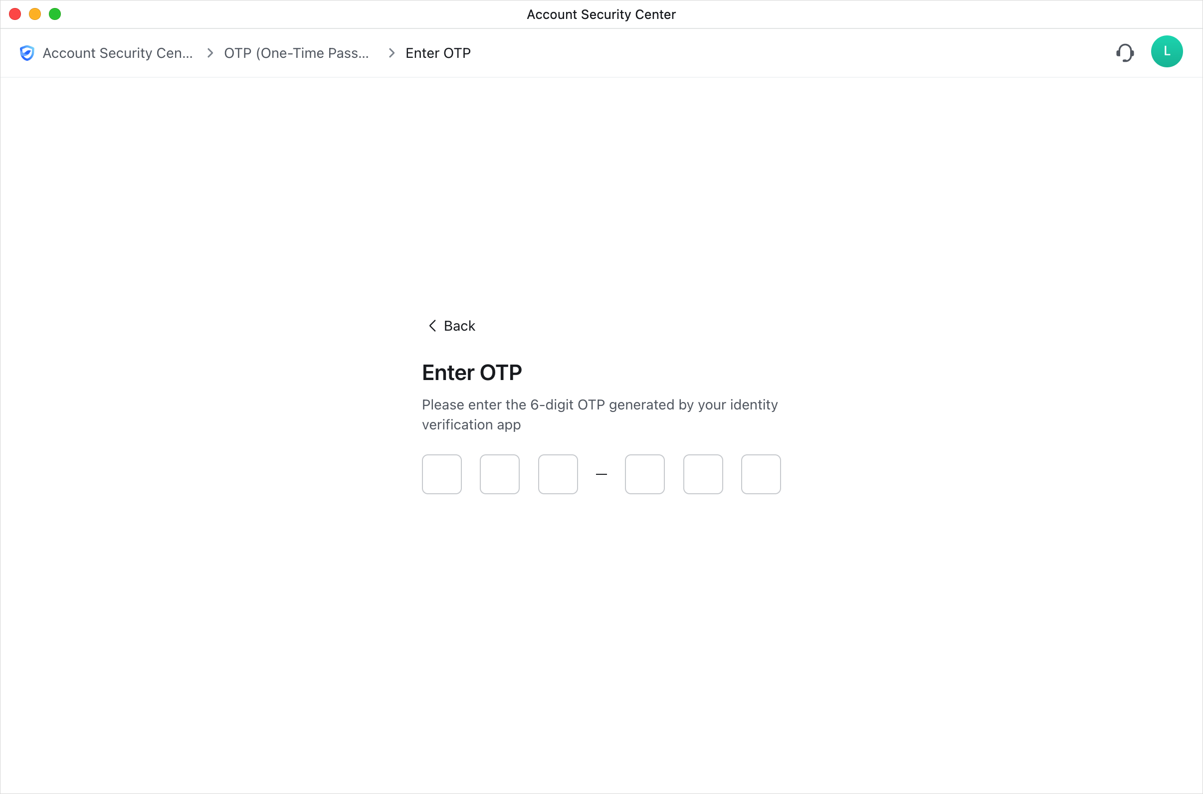 Use Otp One Time Password 