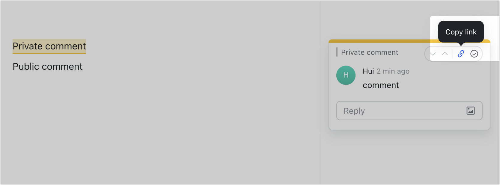 Use comments in Docs