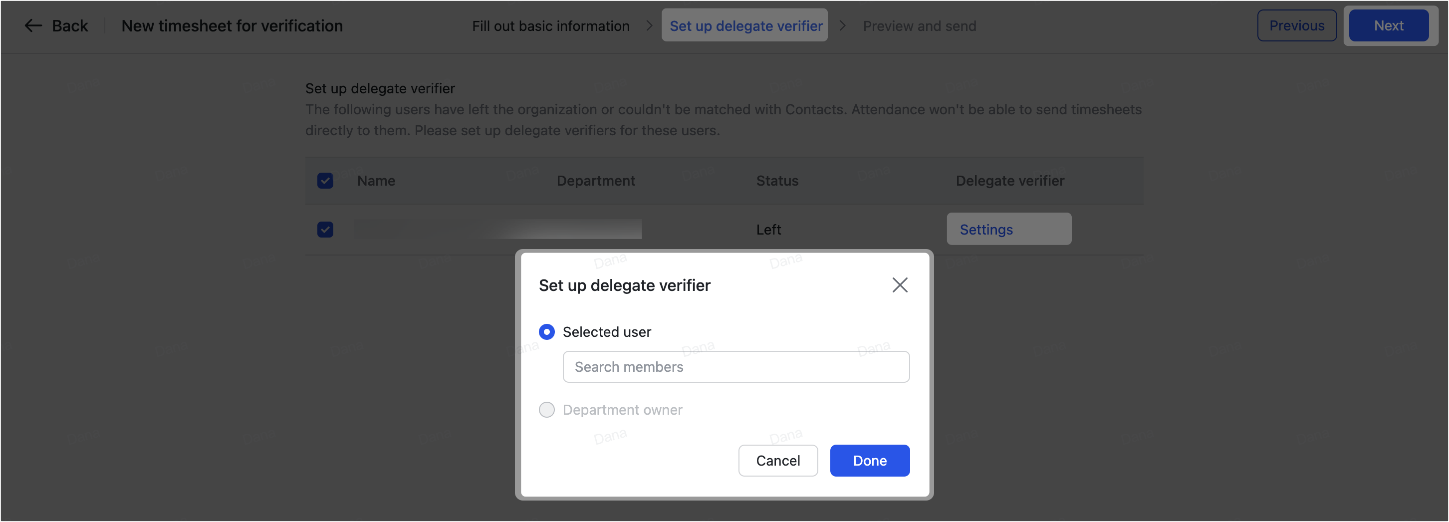 Admin | Manage attendance timesheets