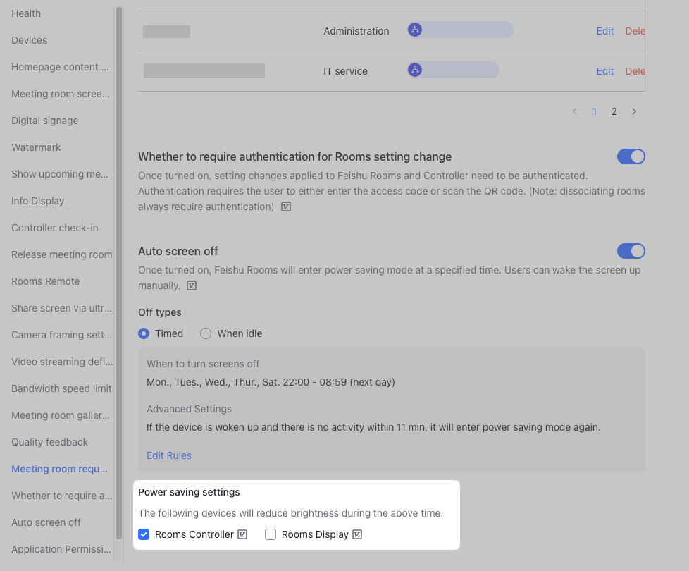 Admin | Configure Feishu Rooms
