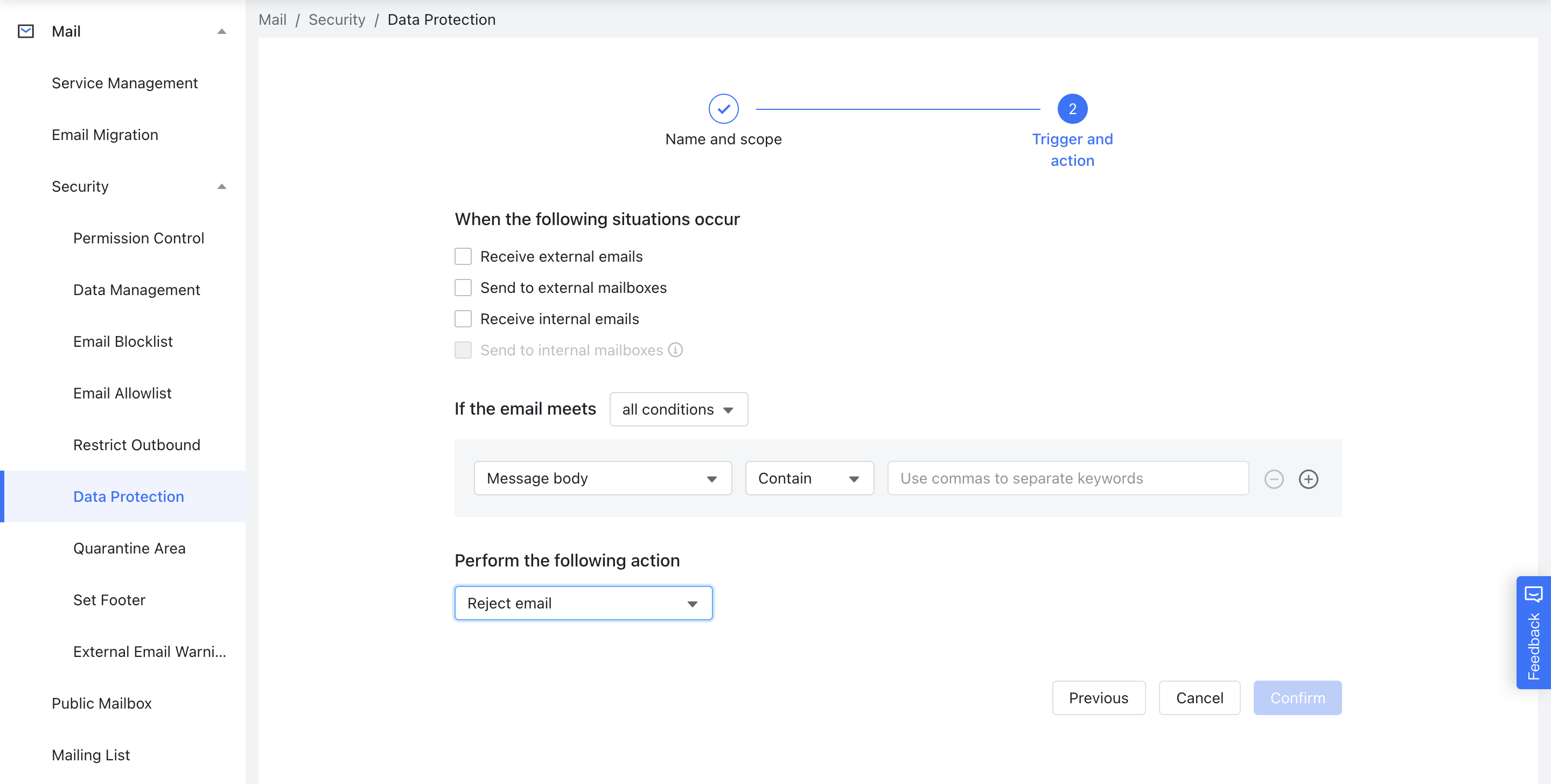 Email administrator user guide